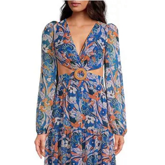 Gianni Bini | Dresses | Gianni Bini Lillian Floral Print Long Sleeve ...